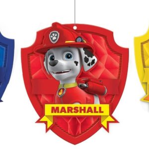 Amscan Happy Birthday Paw Patrol Banner, Scene Setter Wall Decorations with 12 Photo Props