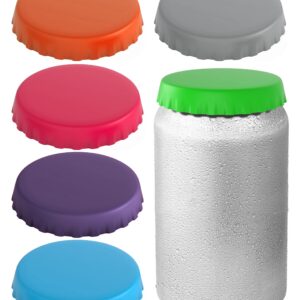 Silicone Soda Can Lids / Covers – Can Caps / Topper – Can Saver / Stopper – Fits standard soda cans (6 Pack, Assorted)