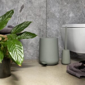 Zone Denmark Modern Elegance Nova Bathroom Bin, Cosmetic Bin, and Waste Bin - Sleek Design for Stylish Bathrooms and Efficient Waste Management (Gull Gray)