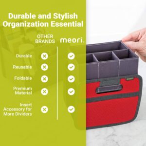 meori Mini Storage Box + Divider Insert Accessory, Collapsible Organizer Bin, Fabric Storage Cube, Reusable Gift Box