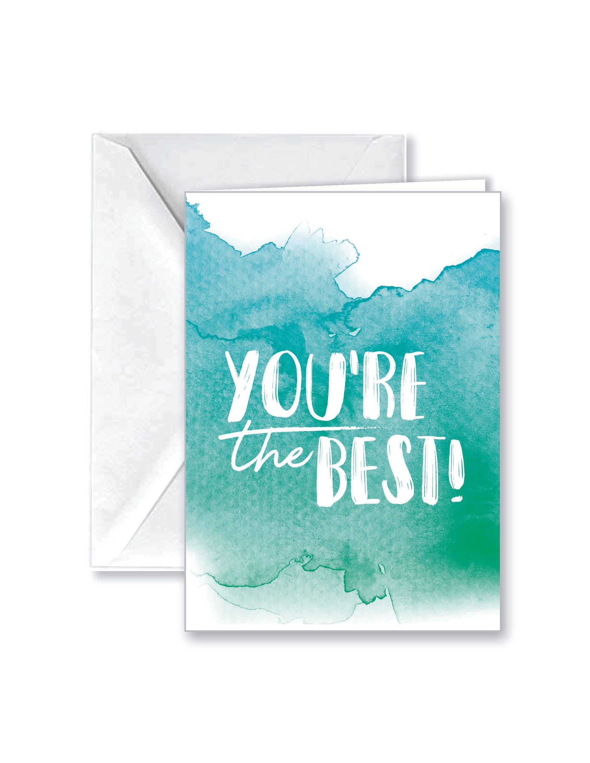 Paper Frenzy Watercolor Appreciation Thank You Note Cards and White Envelopes - 25 pack