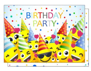 20 funny smilies birthday invitations for children or smiley enthusiasts (with envelopes)…