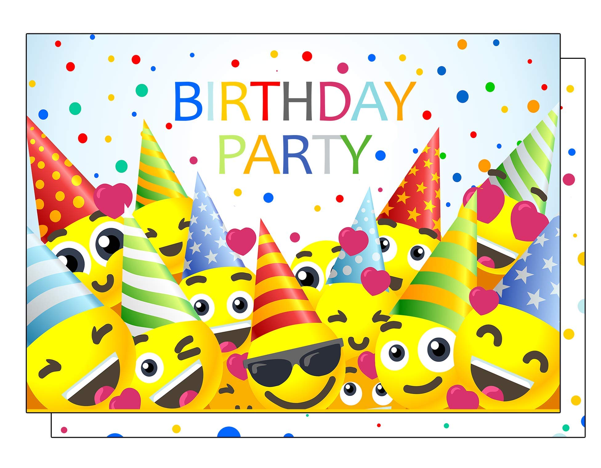 20 Funny Smilies Birthday Invitations for Children or Smiley Enthusiasts (with Envelopes)…