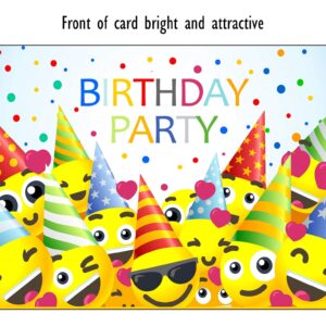 20 Funny Smilies Birthday Invitations for Children or Smiley Enthusiasts (with Envelopes)…