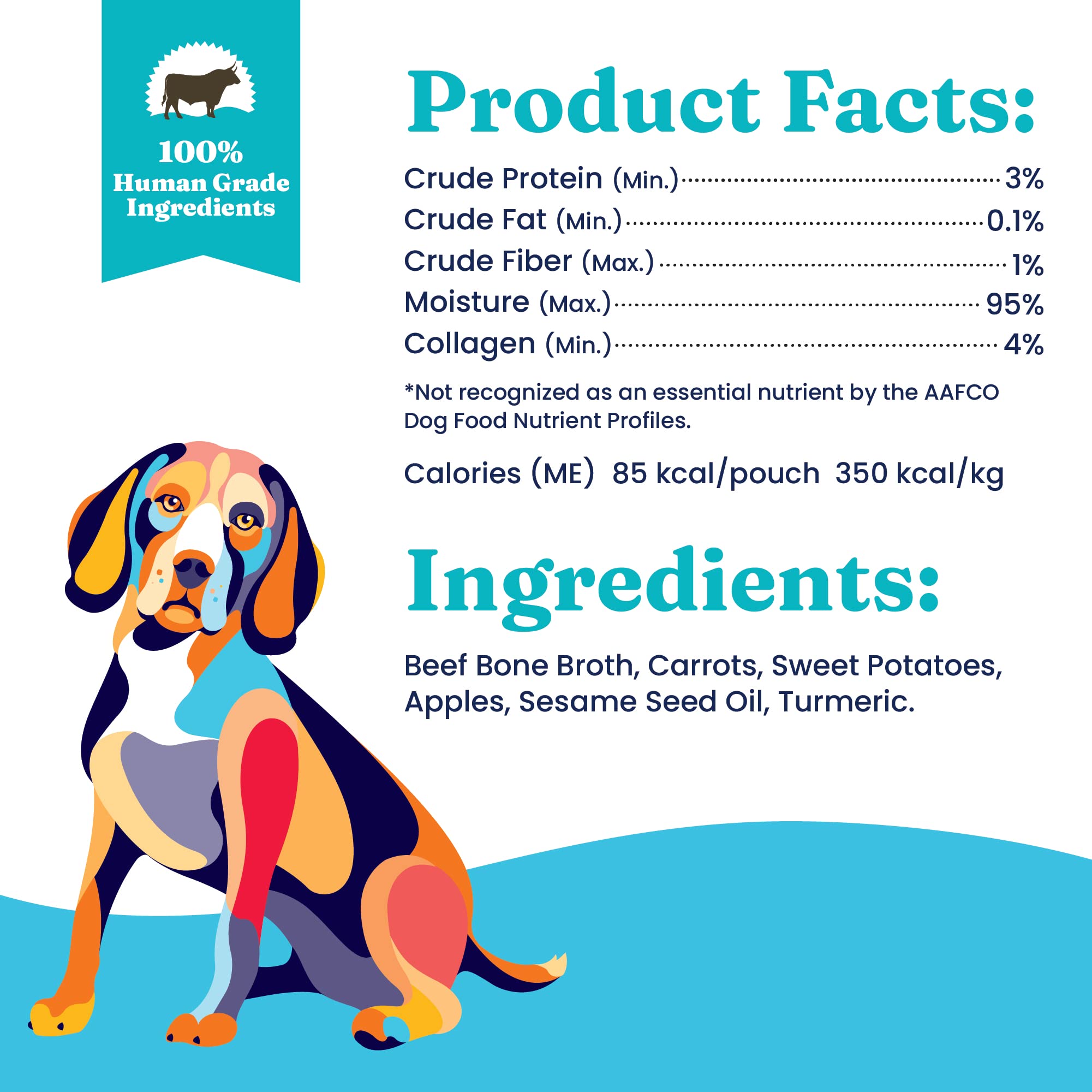 Solid Gold Beef Bone Broth for Dogs - Grain Free Dog Food Topper Rich in Collagen and Superfoods - Nutrient Dense Dog Gravy Topper for Dry Food - Promotes Gut Health and Hydration - 12 Pack