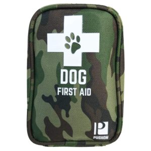 Dog First Aid Kit with Thermometer and Emergency Blanket - Puppy Kit - Pet Safety Supplies for Camping, Walks, Cycling, Car, Hikes - Treat cuts and scrapes