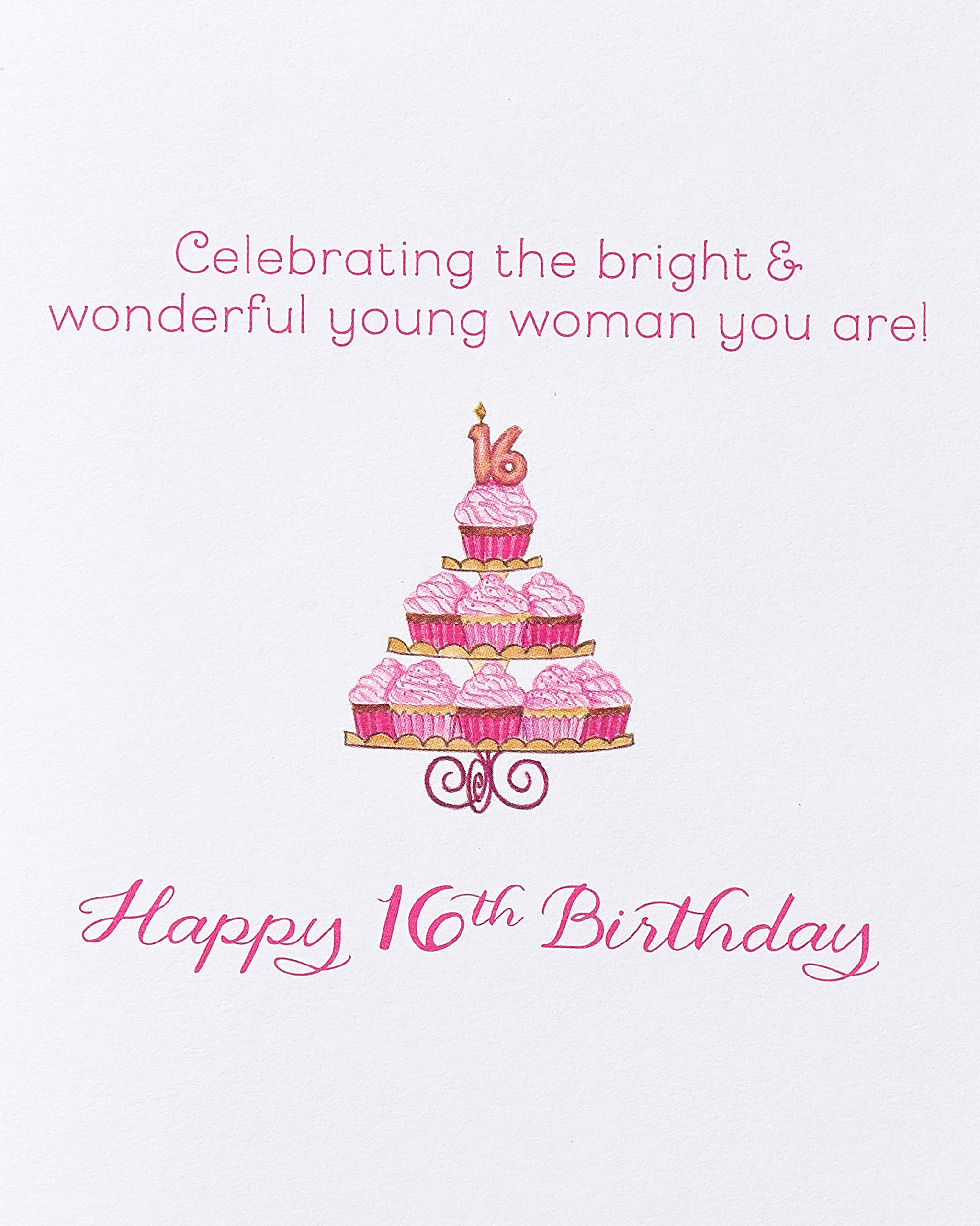 Papyrus 16th Birthday Card for Her - Designed by Bella Pilar (Bright & Wonderful Young Woman)