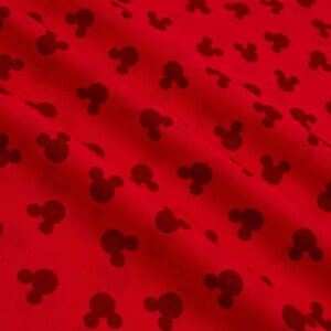 Springs Creative Products Disney Mickey Cotton Tossed Mickey Head Dot Quilt Fabric, Red, Quilt Fabric By The Yard