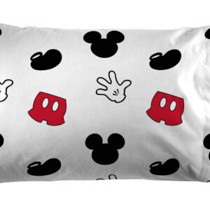 Jay Franco Disney Mickey Mouse Cute Faces Full Sheet Set - Super Soft and Cozy Kid’s Bedding - Fade Resistant Polyester Microfiber Sheets (Official Disney Product)