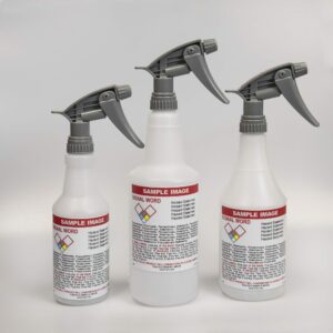 HCL Pre-Labeled GHS Spray Bottles - Pack of 5-16oz - Ethanol 70% (Supplied Empty)