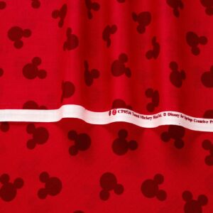 Springs Creative Products Disney Mickey Cotton Tossed Mickey Head Dot Quilt Fabric, Red, Quilt Fabric By The Yard