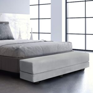 jaxx camden convertible bed bench/fold-out twin guest mattress, ice