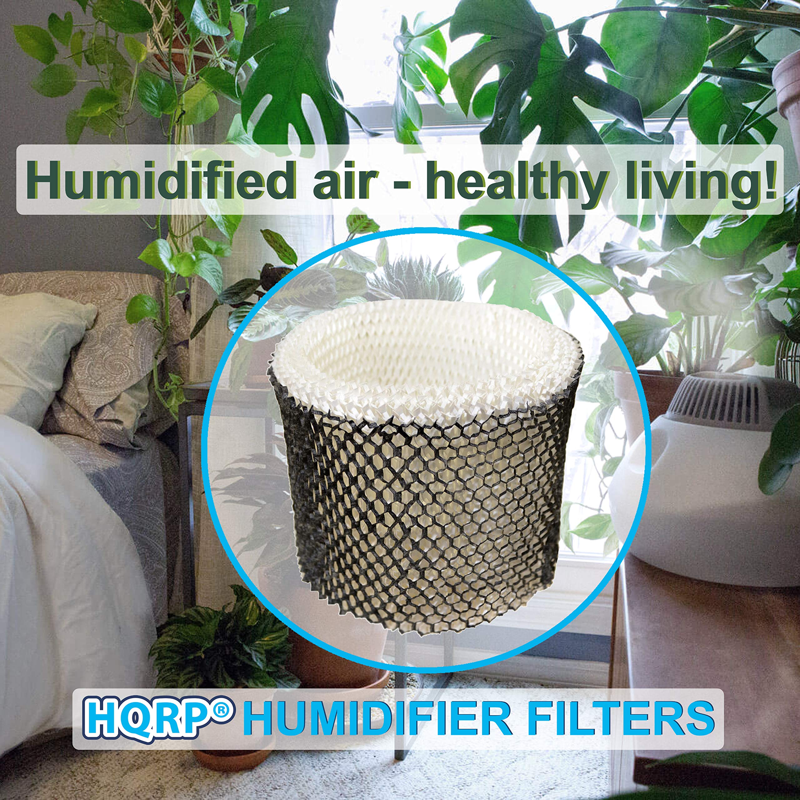 HQRP 2-Pack Wick Filter Compatible with Kaz 3000, 3300, 3400, EV710 Evaporative Humidifers, WF1 WF-1 Replacement