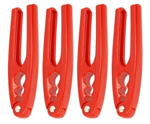 set of 4 red 6.5" nutcrackers - perfect for lobsters, crabs, and more - a must-have for seafood get-togethers!