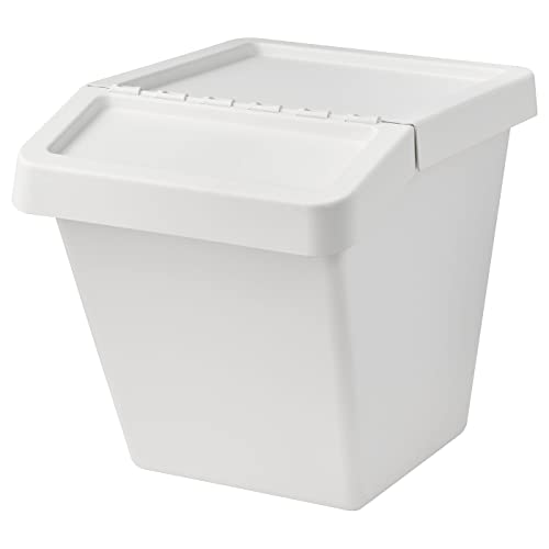 IKEA Sortera Recycling Bin with Lid White 702.558.99 Size 16 Gallon