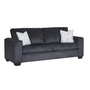 Signature Design by Ashley Altari Modern Queen Sofa Sleeper with 2 Accent Pillows, Dark Gray