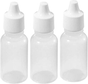 12pcs 30ml 1 oz empty refillable plastic squeezable dropper bottles soft dropping container for eye liquid samples drops