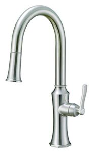 draper 1h kitchen pull down kitchen faucet w/snapback and dockforce 1.75 gpm stainless steel