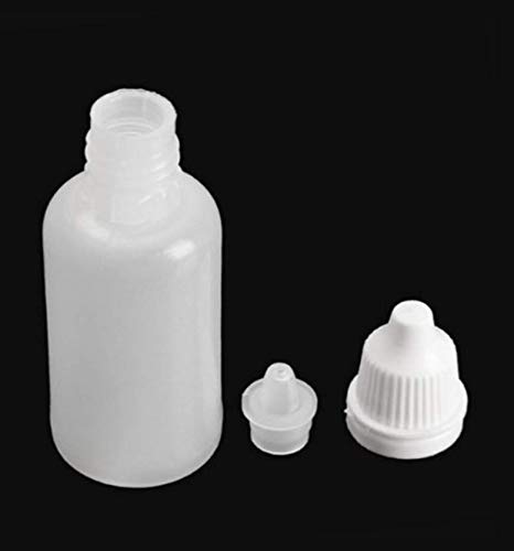 24 Pcs 30ml 1 oz Empty Squeezable Soft Plastic Dropper Bottle Eye Liquid Dropping Container with Screw On Cap for Essential Oil Sample Liquid Reagent Cosmetic Lab Drops