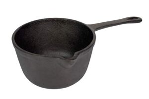 jim beam jb0204 pre-seasoned heavy duty construction cast iron basting pot for grilling and oven, large, black