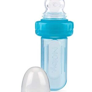 Nuby EZ Squee-Z Silicone Self Feeding Baby Food Dispenser (Blue, 1 Count (Pack of 1))