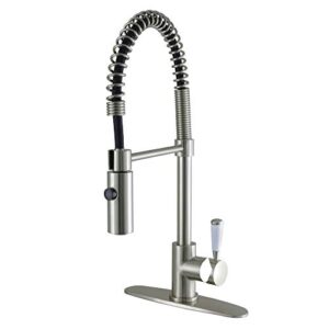 kingston brass ls8778dpl paris pre-rinse kitchen faucet, brushed nickel