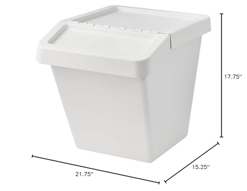 IKEA Sortera Recycling Bin with Lid White 702.558.99 Size 16 Gallon