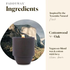 Paddywax National Parks Artisan Soy Wax Scented Candle Made in the USA, 11-Ounce Textured Ceramic Jar, Yosemite