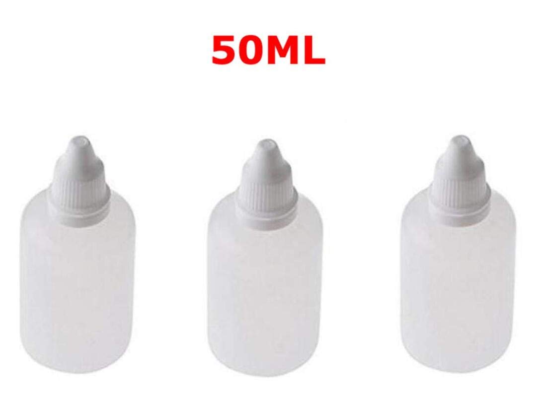 10 Piece 50ml 1.7oz BPA Free Plastic Squeezable Dropping Bottles Container Vials Pots for Eye Drops Dropper Samples Liquid DIY Ejuice Reagent Cosmetic