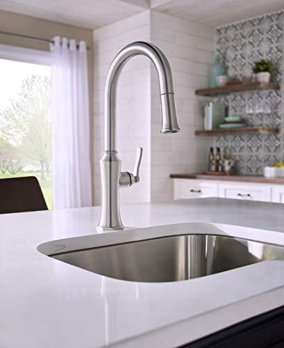 Draper 1H Kitchen Pull Down Kitchen Faucet w/SnapBack and Dockforce 1.75 gpm Stainless Steel