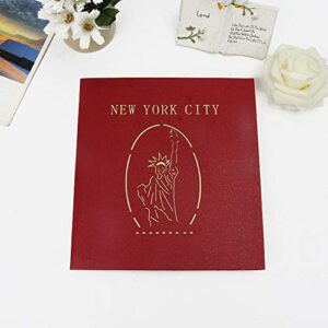 New York 3D Pop Up Card and Envelope - Unique Pop Up Greeting Card for Birthday, Mother's Day, New Year, Anniversary, Valentine, Wedding, Graduation, Thank You. New York