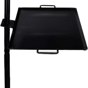 GameMaker Gravity Skillet & Pole | Open Fire Camping Griddle/Skillet Black | Skillet dimensions: 18.625” x 15.625”