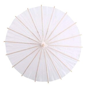 (pack of 2) paper parasol chinese/japanese decorative umbrella white diy painting decorative umbrella wedding bridal party decor photo cosplay prop(20cm / 7.87in)