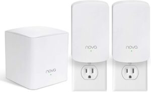 tenda nova mesh wifi system mw5 - covers up to 3500 sq.ft - ac1200 whole home wifi mesh system - dual-band mesh network for home internet - gigabit mesh router for 60 devices - plug-in design - 3-pack