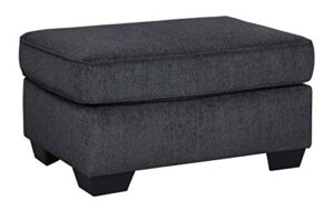 signature design by ashley altari modern rectangular accent ottoman, dark gray