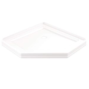 delta faucet co b79912-3838-wh single thres shower base, bright white