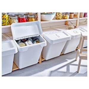 IKEA Sortera Recycling Bin with Lid White 702.558.99 Size 16 Gallon