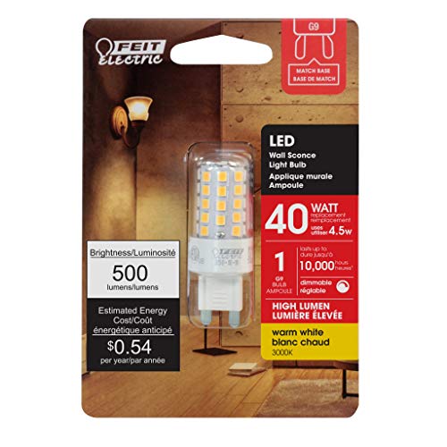 FEIT BPG940/830/LED 500 Lumen Warm White G9 LED Light Bulb