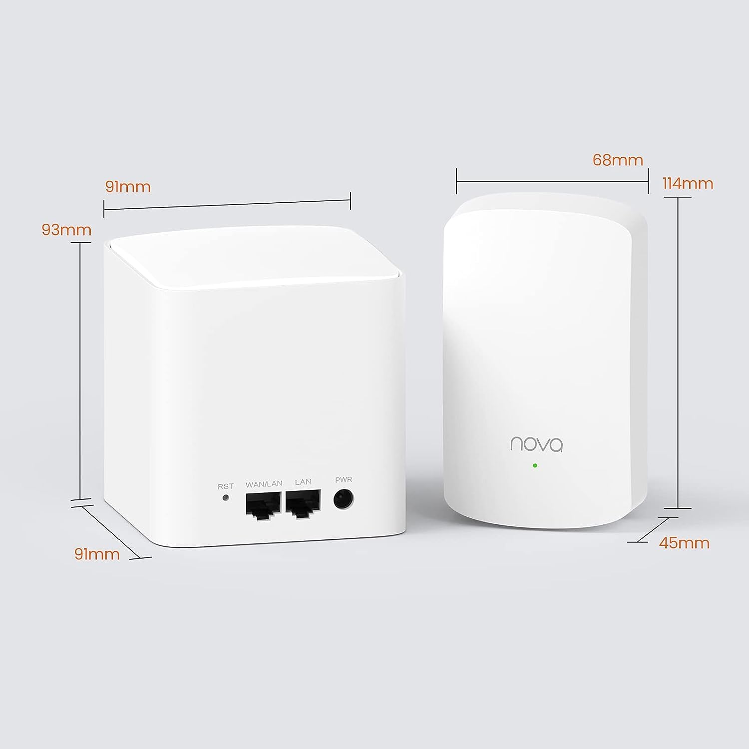 Tenda Nova Mesh WiFi System MW5 - Covers up to 3500 sq.ft - AC1200 Whole Home WiFi Mesh System - Dual-Band Mesh Network for Home Internet - Gigabit Mesh Router for 60 Devices - Plug-in Design - 3-Pack