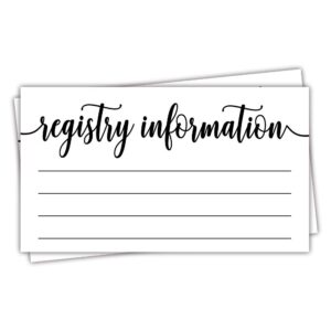 50 registry cards - baby shower or bridal shower - invitation inserts