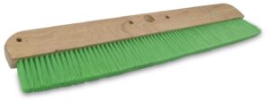 marshalltown wood backed concrete broom, green nylon bristles, 36 inch, fine finish, made in usa, 6561