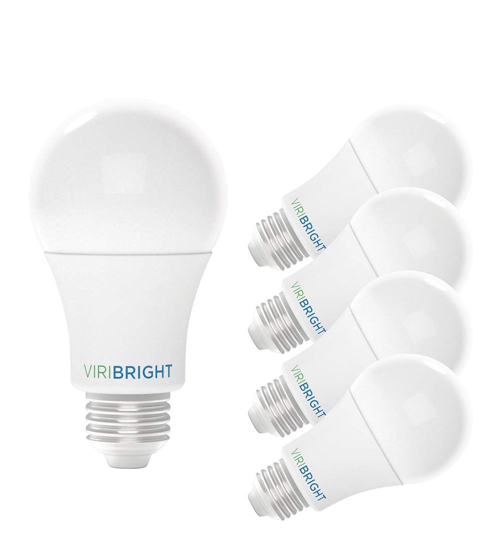 Viribright 100 Watt Equivalent (13W), LED Light Bulbs, Warm White 2700K, A19 100w Bulb, A19 Base Light Bulb, 4 Pack