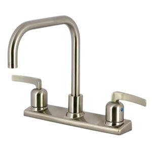 kingston brass fb2148efl centurion 8" centerset kitchen faucet, brushed nickel