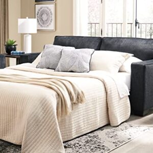 Signature Design by Ashley Altari Modern Queen Sofa Sleeper with 2 Accent Pillows, Dark Gray