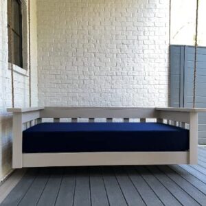 Sunbrella Outdoor Twin Size Mattress Cover in Canvas Navy Blue 5439