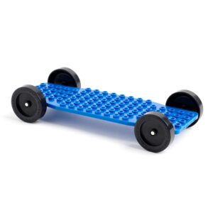 pinewood pro brick derby™ car chassis | create a customized car with lego® bricks to race on pinewood derby tracks | fully assembled and ready to race from engineered for speed