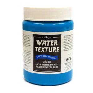 Vallejo Acrylicos Water Effects: Mediterranean Blue 200ml for RPG D&D Miniatures