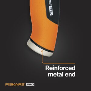 Fiskars Pro Retractable Utility Knife, Heavy Duty Box Cutter with CarbonMax Long-lasting Snap Blade, and Easy Hinge Open with Quick Blade Change and Storage, Orange/Black