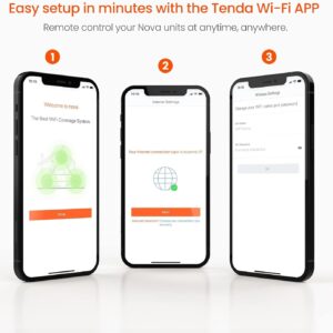 Tenda Nova Mesh WiFi System MW5 - Covers up to 3500 sq.ft - AC1200 Whole Home WiFi Mesh System - Dual-Band Mesh Network for Home Internet - Gigabit Mesh Router for 60 Devices - Plug-in Design - 3-Pack