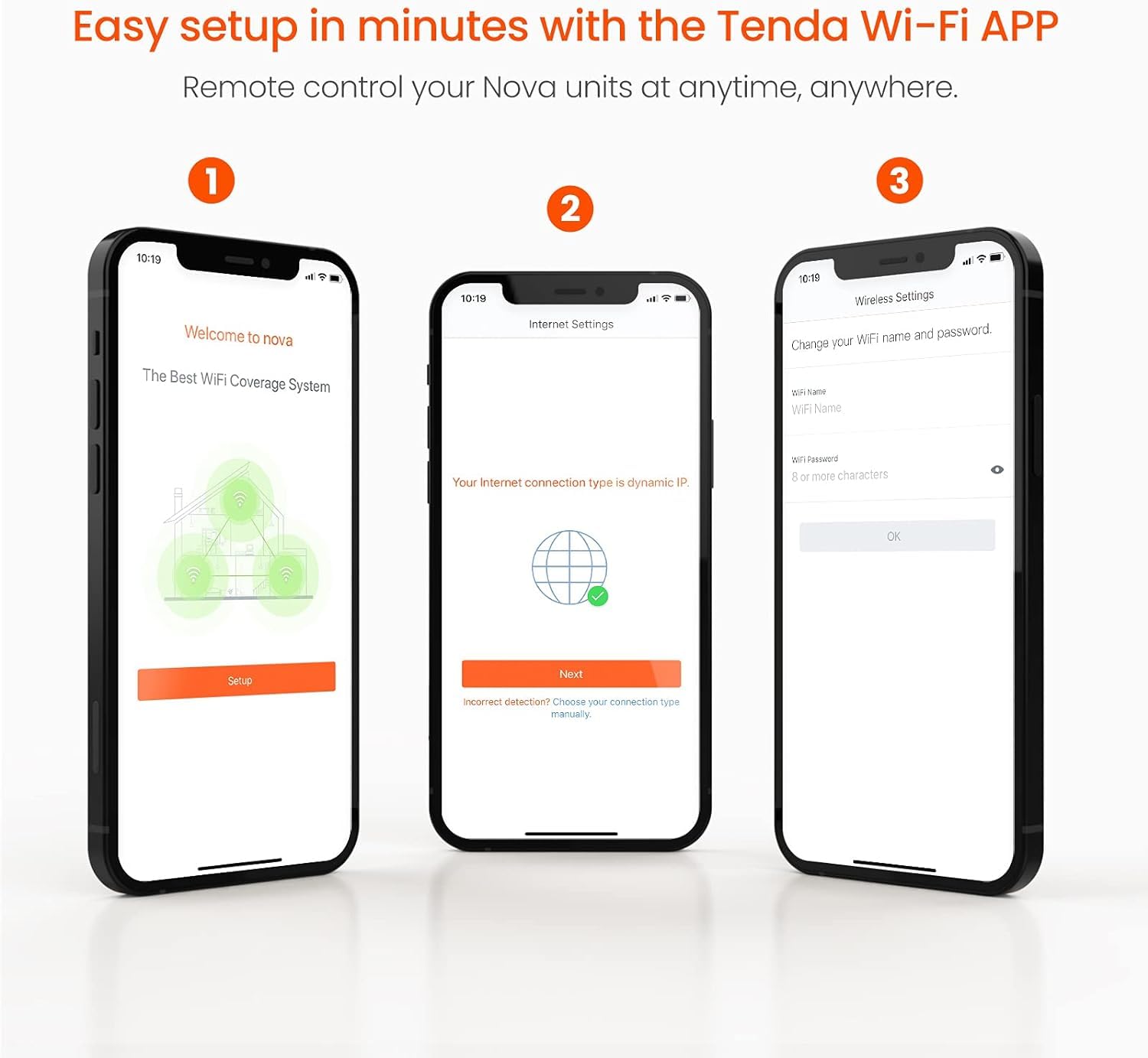 Tenda Nova Mesh WiFi System MW5 - Covers up to 3500 sq.ft - AC1200 Whole Home WiFi Mesh System - Dual-Band Mesh Network for Home Internet - Gigabit Mesh Router for 60 Devices - Plug-in Design - 3-Pack